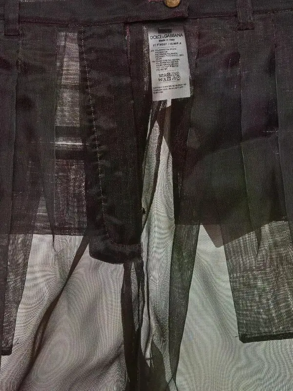 Dolce & Gabbana Pleated Sheer Trousers