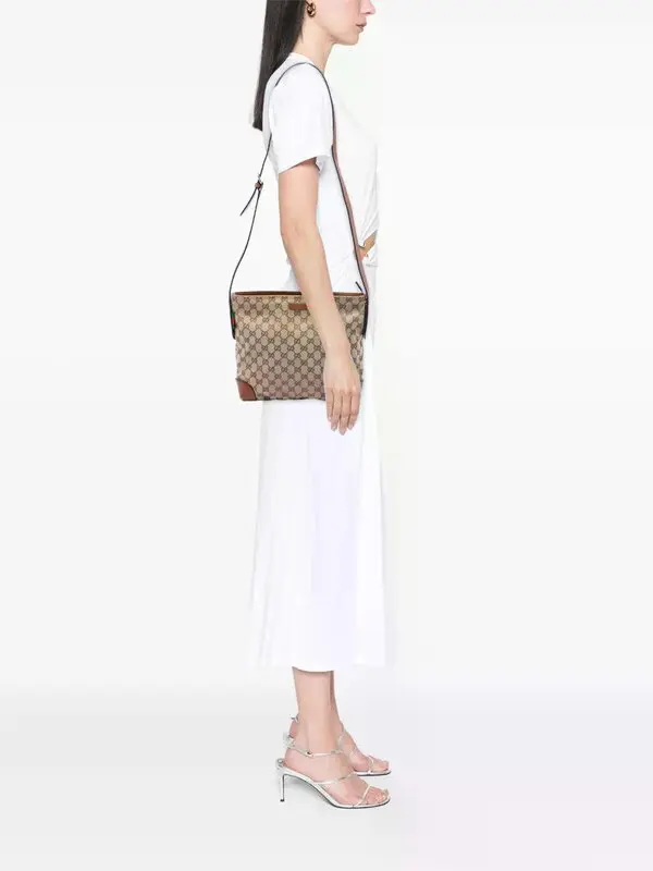 Gucci Gg Canvas Web Crossbody Bag