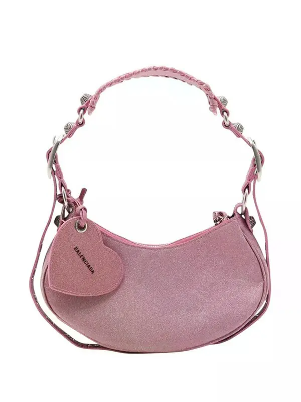 Balenciaga Le Cagole Xs Glitter Crossbody Bag - Pink
