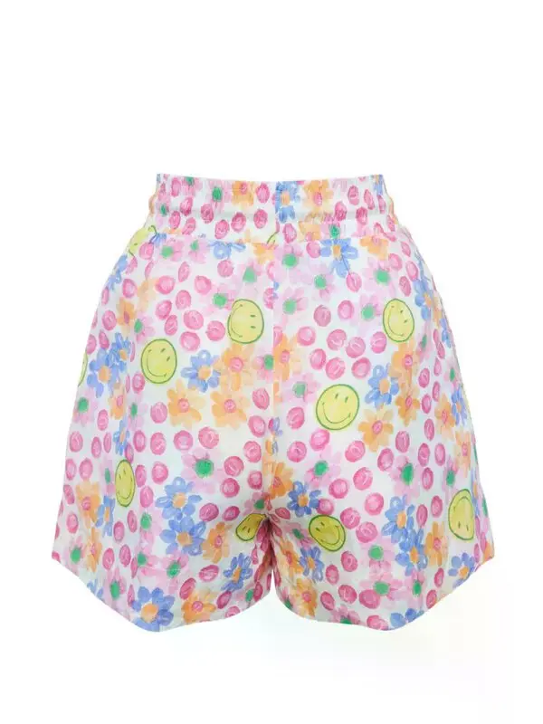 Sandro Linen-blend Floral Shorts - White