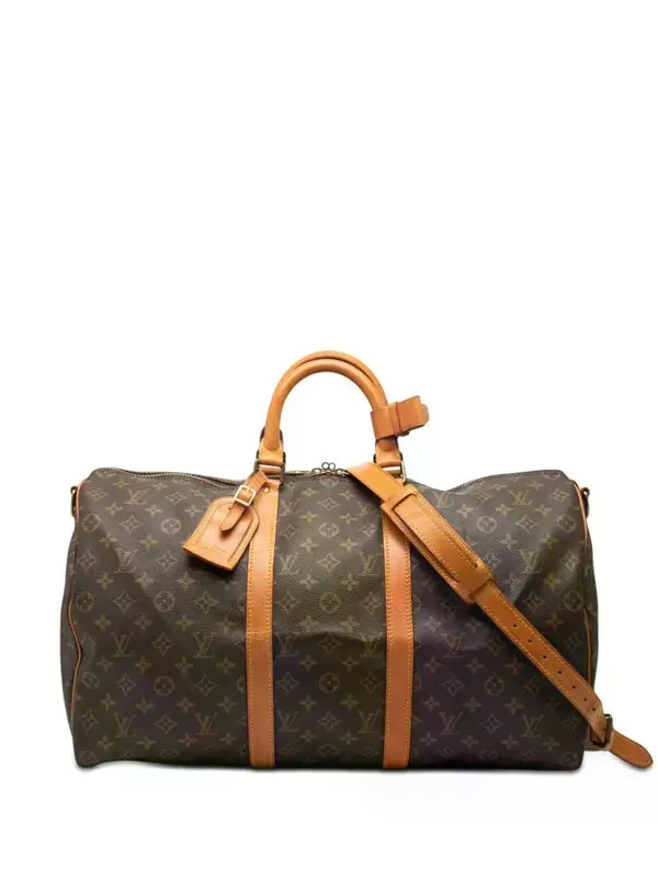 LOUIS VUITTON Keepall Bandouliere 50 Travel Bag - Brown