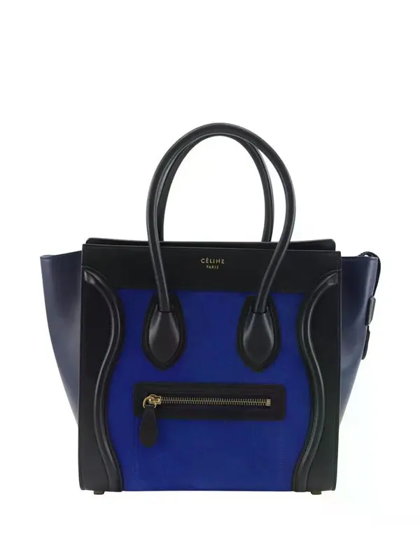 Celine Micro Tricolor Luggage Tote Bag - Blue