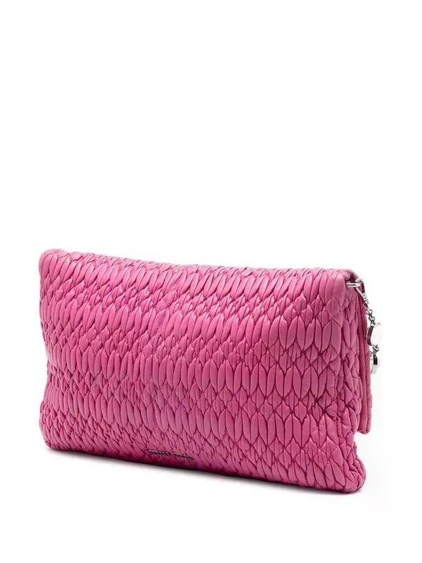 Miu Miu Matelassé Nappa Crystal Chain Satchel