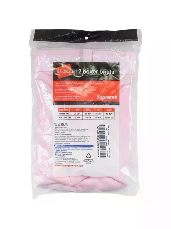 Supreme X Hanes® Logo-print Cotton Boxers Set Of Two - Pink