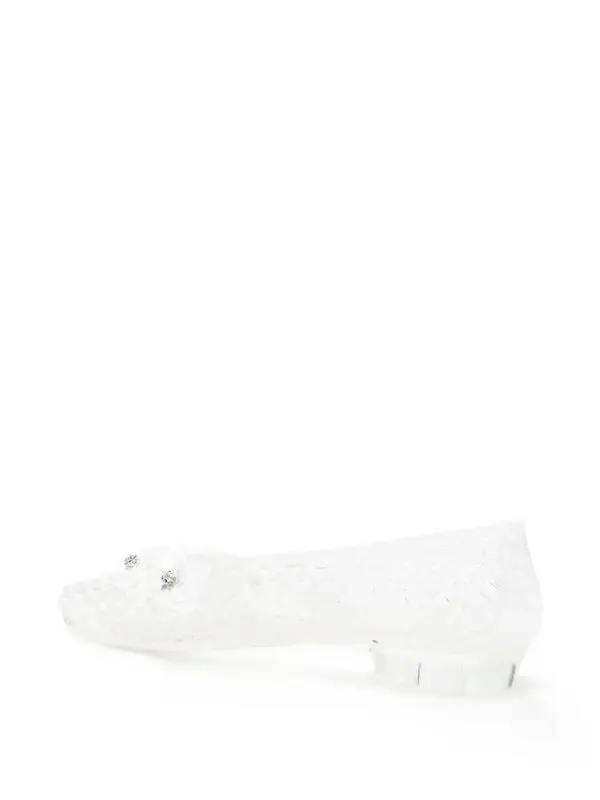 HEAVENLY JELLY Flower Embellished Flat Pumps