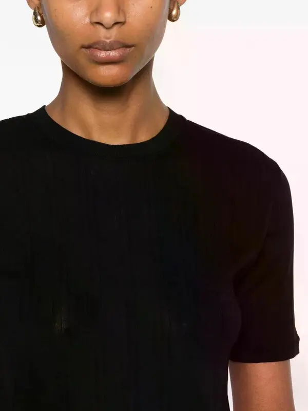 THE ROW Etina Ribbed Knit Top