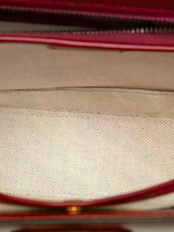 Gucci Bamboo Top Handle Bag Satchel - Red