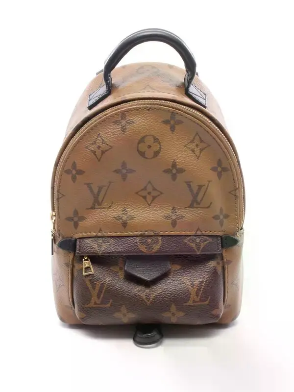 LOUIS VUITTON Monogram Reverse Mini Palm Springs Backpack - Brown