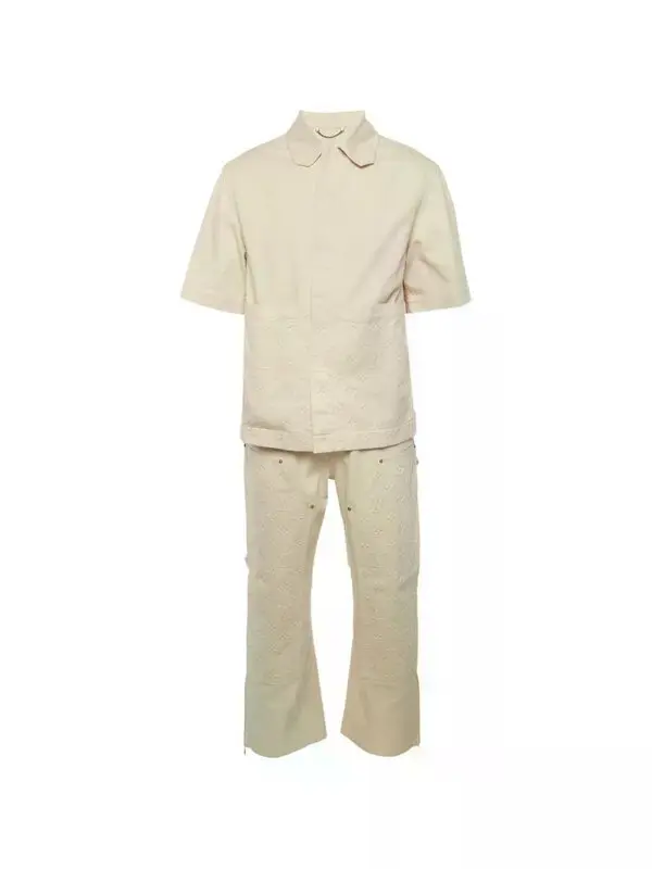 LOUIS VUITTON Monogram Embossed Denim Set - Neutrals