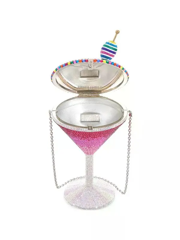 Judith Leiber Crystal Embellished Martini Clutch Bag - Pink