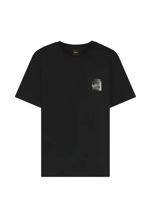 BOSS Logo-print Cotton T-shirt - Black