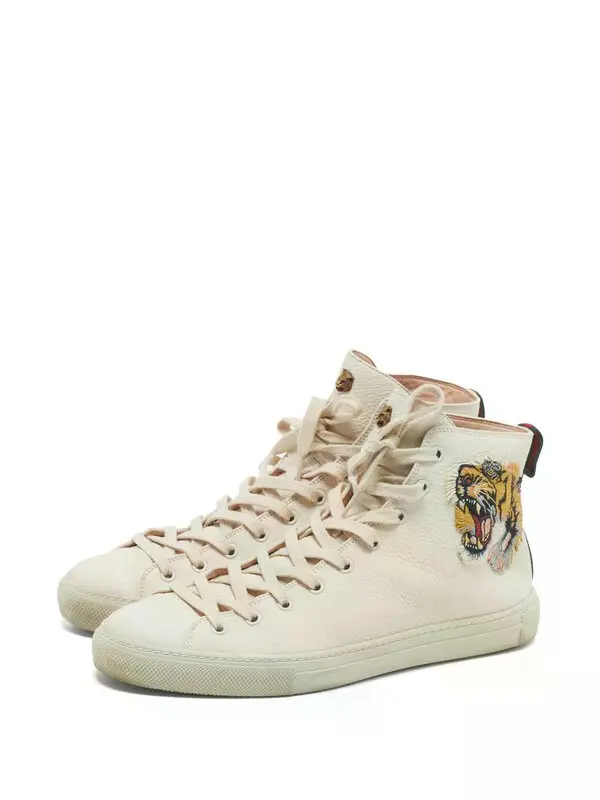 Gucci Tiger Embroidered High-top Sneakers
