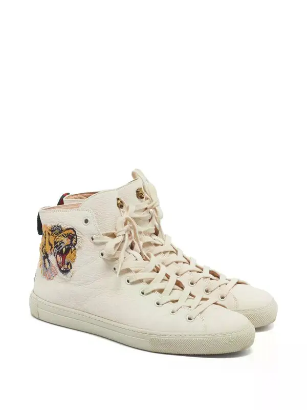 Gucci Tiger Embroidered High-top Sneakers