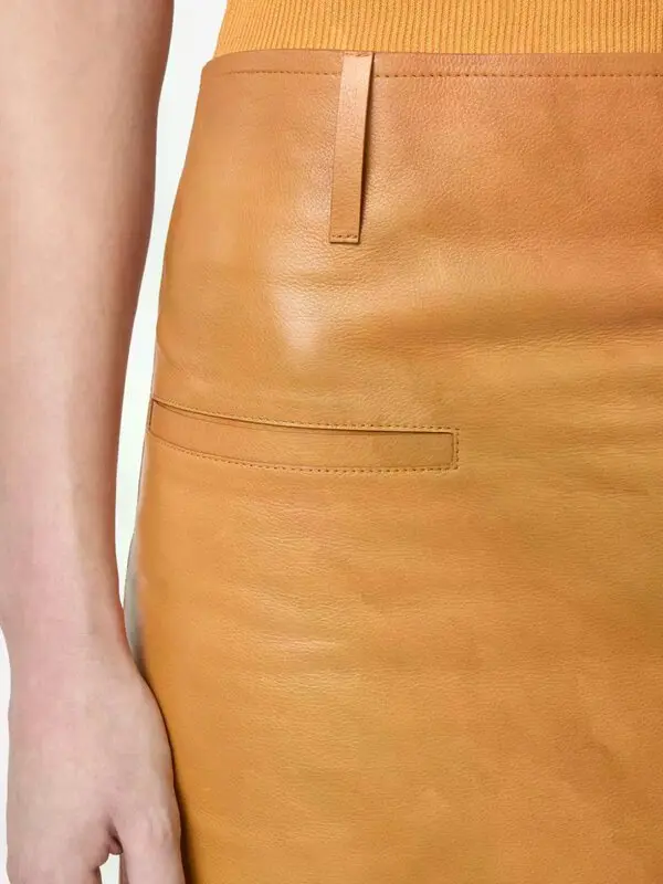 TOD'S Leather Midi Skirt