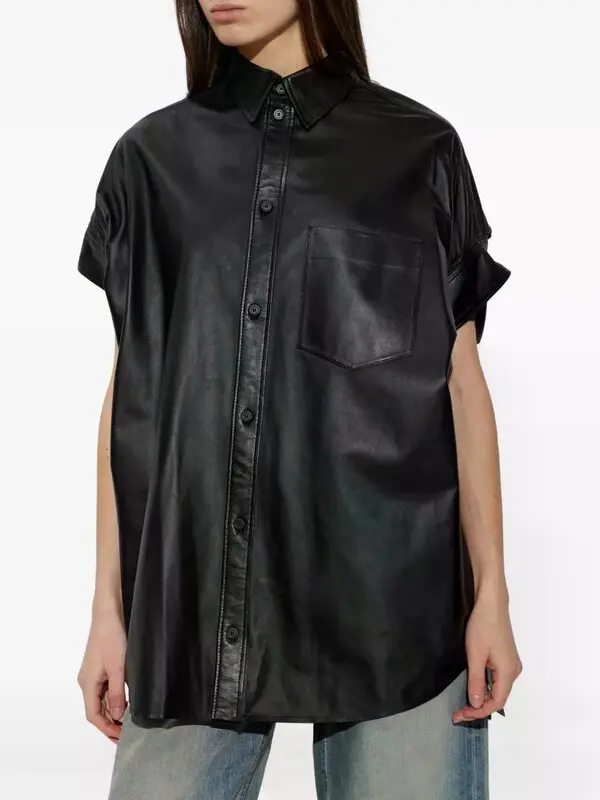 Balenciaga Lambskin Button-up Shirt