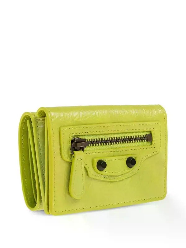 Balenciaga Zip Detail Leather Wallet