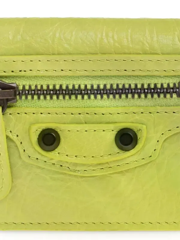 Balenciaga Zip Detail Leather Wallet
