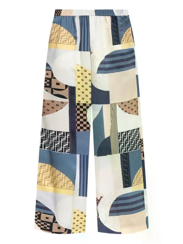 Fendi Geometric Print Trousers