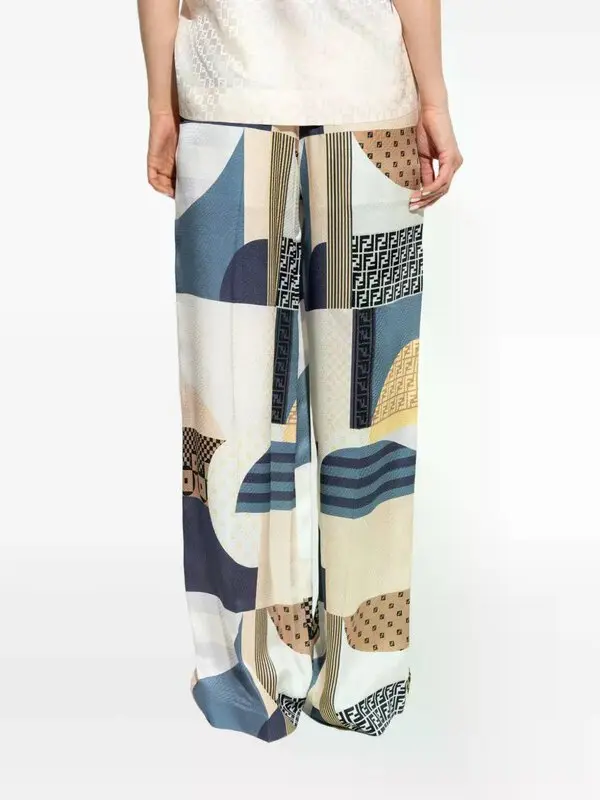 Fendi Geometric Print Trousers