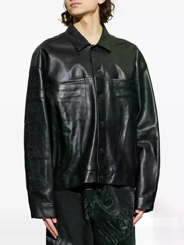 Balenciaga Leather Shirt Jacket