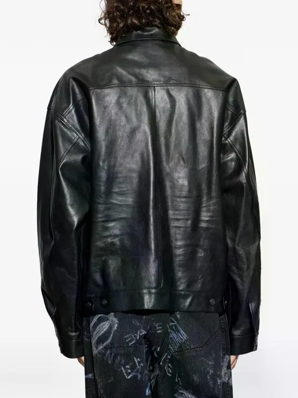 Balenciaga Leather Shirt Jacket
