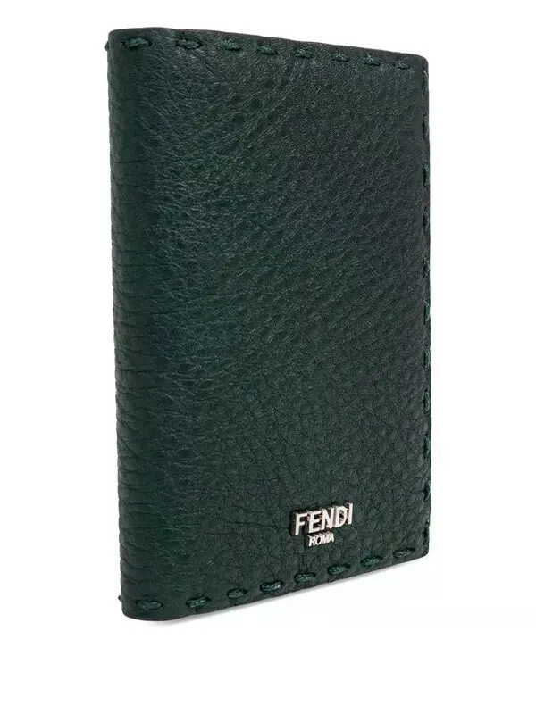 Fendi Stitched-detail Leather Cardholder