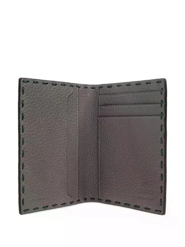 Fendi Stitched-detail Leather Cardholder