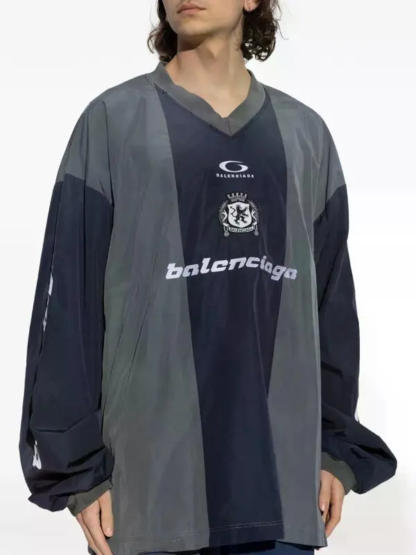 Balenciaga V-neck Long Sleeve T-shirt