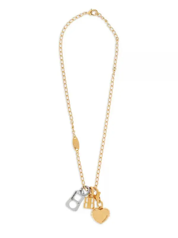 Balenciaga Statement Pendant Necklace - Gold