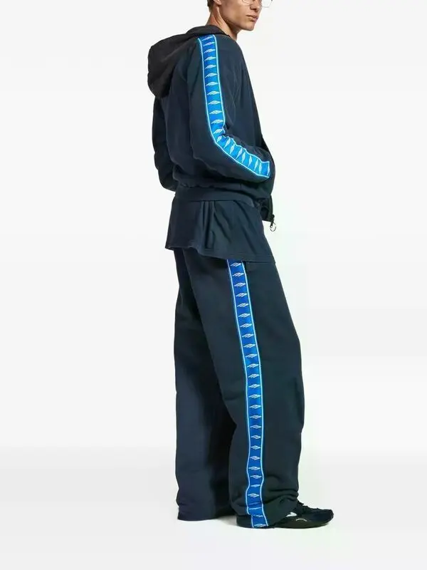 Balenciaga Stripe Baggy Trousers - Blue