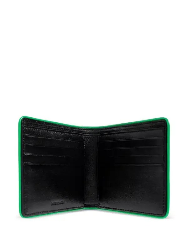 Balenciaga Biker Logo-detail Lambskin Wallet