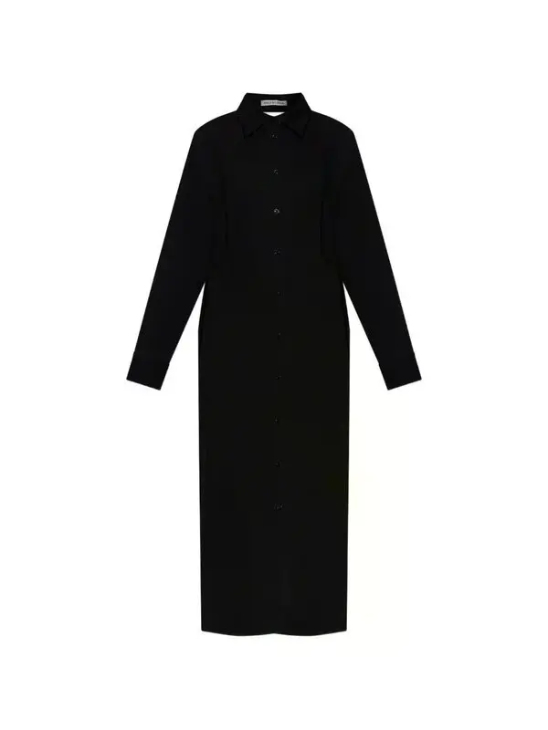 Balenciaga Open-back Midi Shirt Dress - Black