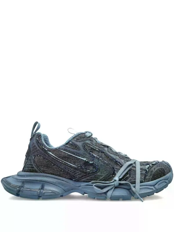 Balenciaga 3xl Distressed Denim Sneakers