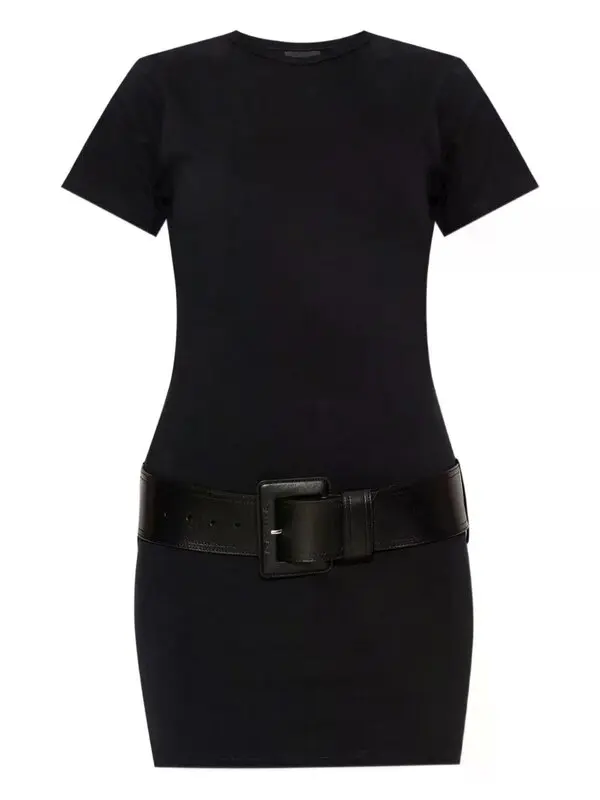 Balenciaga Belted Mini Dress - Black
