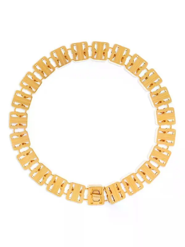 Balenciaga Logo-lettering Nano-link Necklace - Gold