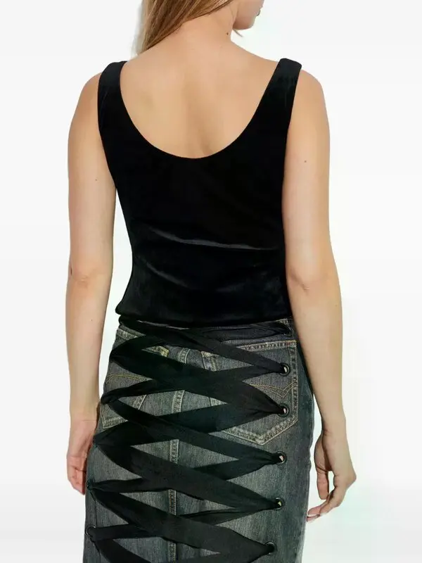 Balenciaga Velvet Tank Top - Black
