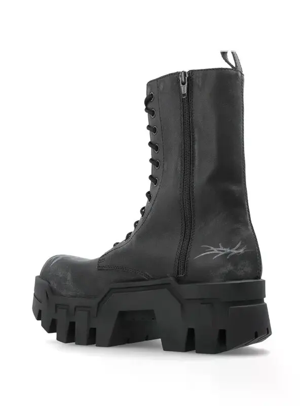 Balenciaga Bulldozer Printed Combat Boots