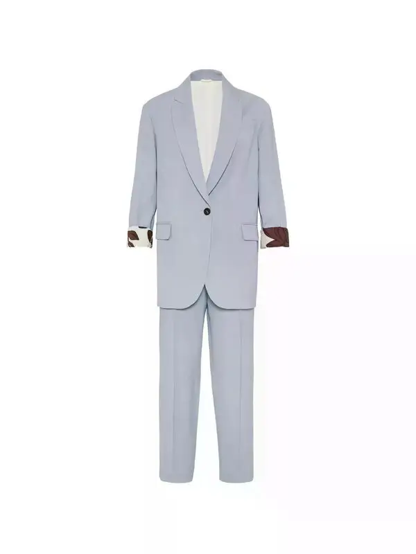 Brunello Cucinelli Tailored Cropped Trousers - Blue
