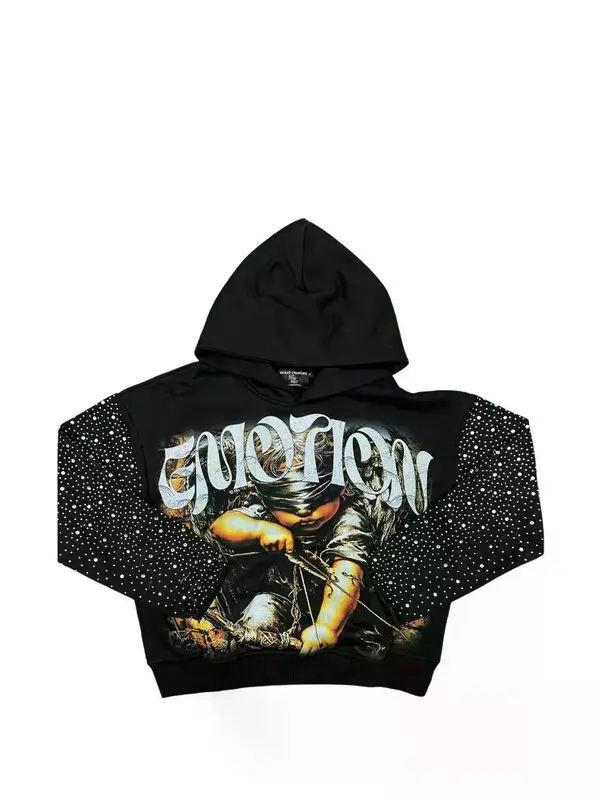 MIXED EMOTION Archer Rhinestone Embellishment Hoodie