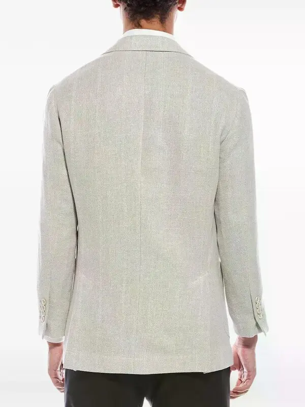 Brunello Cucinelli Herringbone-pattern Single-breasted Blazer
