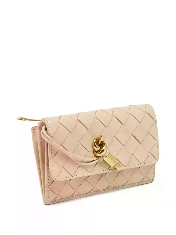 Bottega Veneta Andiamo Intrecciato Wallet - Neutrals