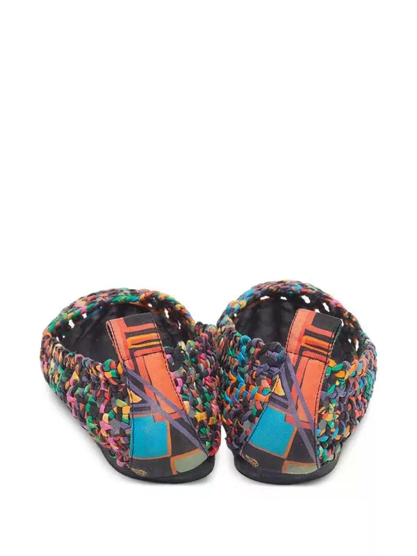 Hermès Minorque Woven Ballet Flats