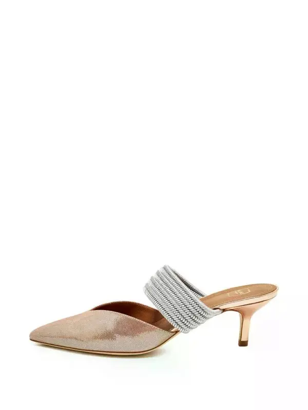 MALONE SOULIERS Maisie Braided-strap Mules - Pink