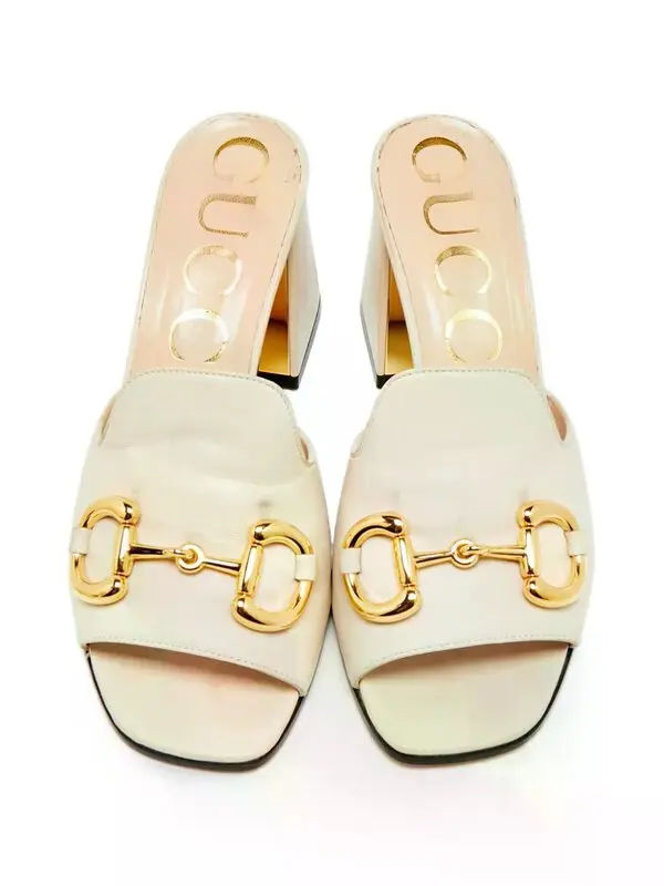 Gucci Horsebit Leather Heeled Sandals