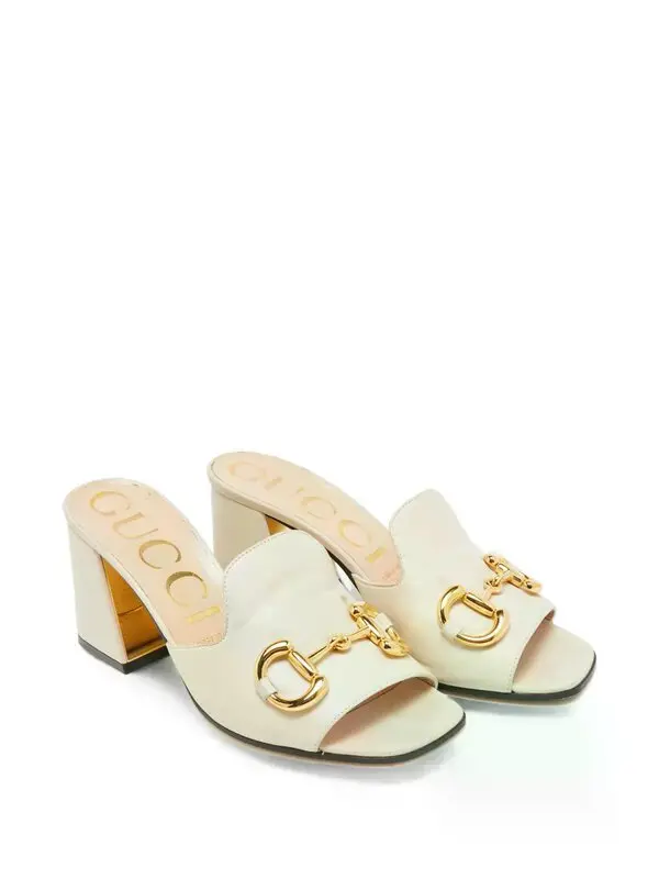 Gucci Horsebit Leather Heeled Sandals