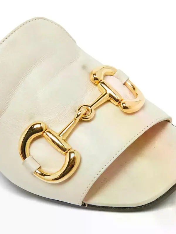 Gucci Horsebit Leather Heeled Sandals