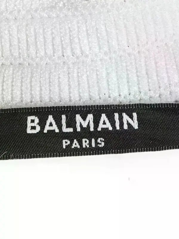 Balmain Knitted High Neck Mini Dress