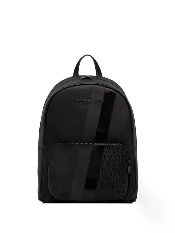 Armani Exchange Logo Plaque Backpack - Black