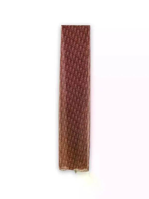 Dior Oblique-print Scarf - Red