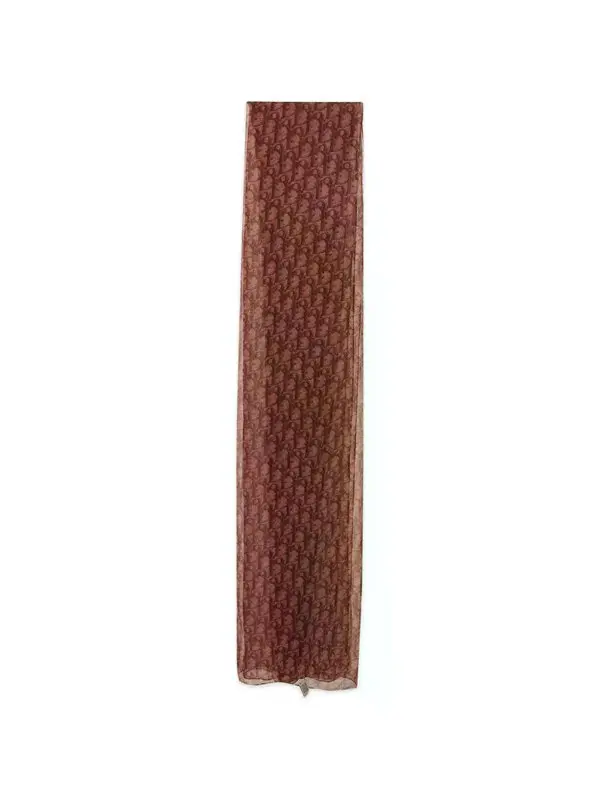 Dior Oblique-print Scarf - Red